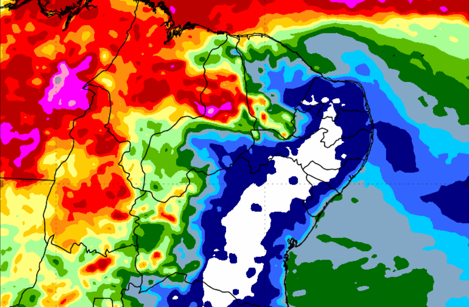 Modelo Cosmo do Inmet prevê chuvas fortes sobre áreas do Pará, Piuaí ...