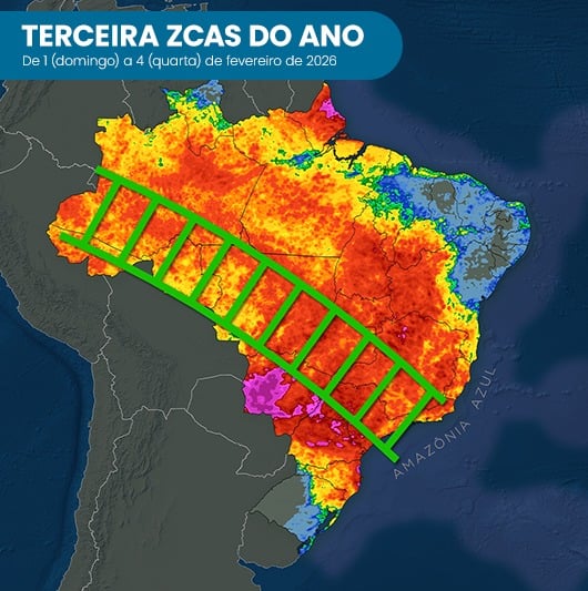 Fevereiro começa com novo episódio de ZCAS sobre o Brasil - Notícias ...